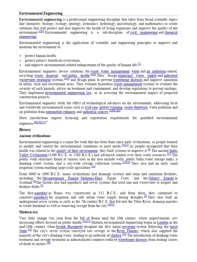 Environmental Engineering | PDF | Environmental Engineering | Natural Environment