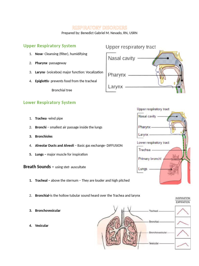 RESPIRATORY DISORDERS | PDF | Chronic Obstructive Pulmonary Disease ...