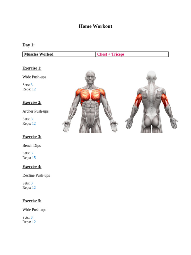 Home Workout | PDF | Lifestyle