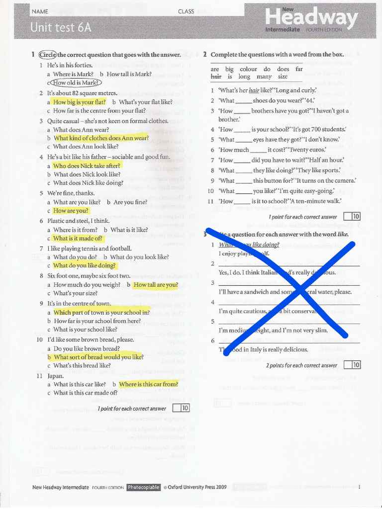 Unit Test 6-1 | PDF