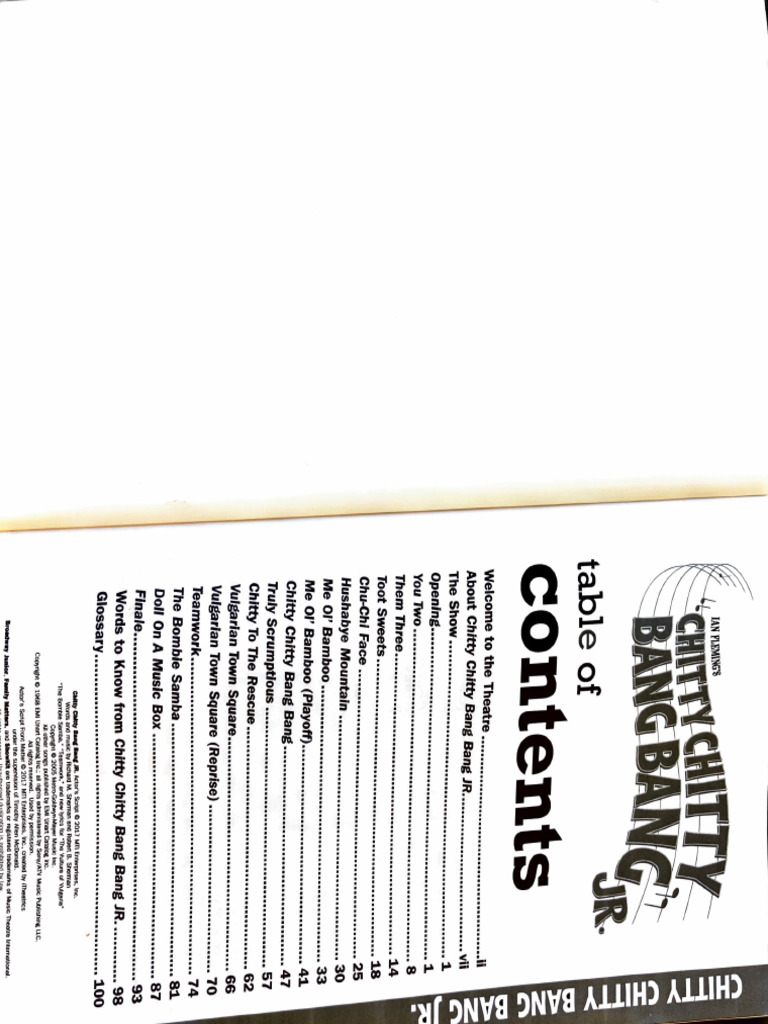 Chitty Script Act 1 | PDF