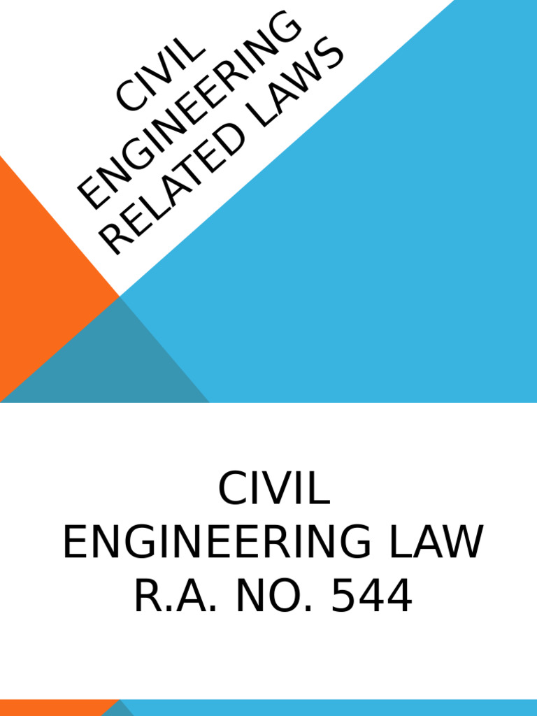 Civil Engineering Related Laws | PDF | Engineer | Civil Engineering