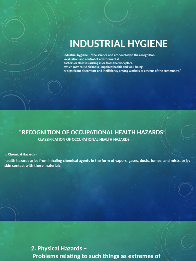 Industrial Hygiene | PDF | Hazards | Occupational Hygiene