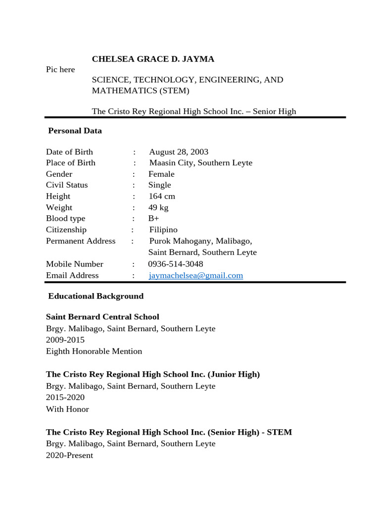 Chelsea Grace D. Jayma | PDF