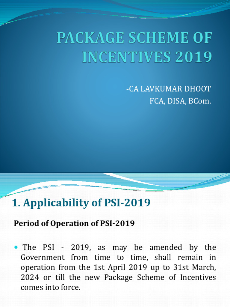 Package Scheme of Incentives | PDF | Interest | Loans