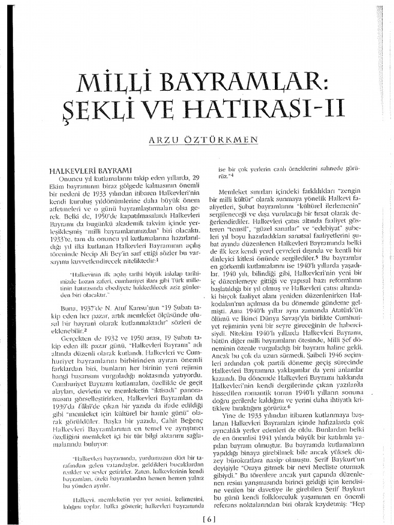Milli Bayramlar Sekli Ve Hatirasi II | PDF