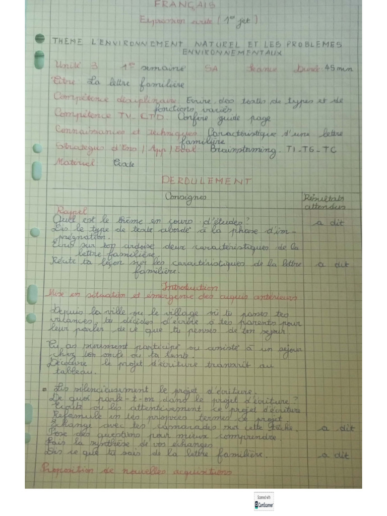 Expression Écrite Cam CE2 | PDF