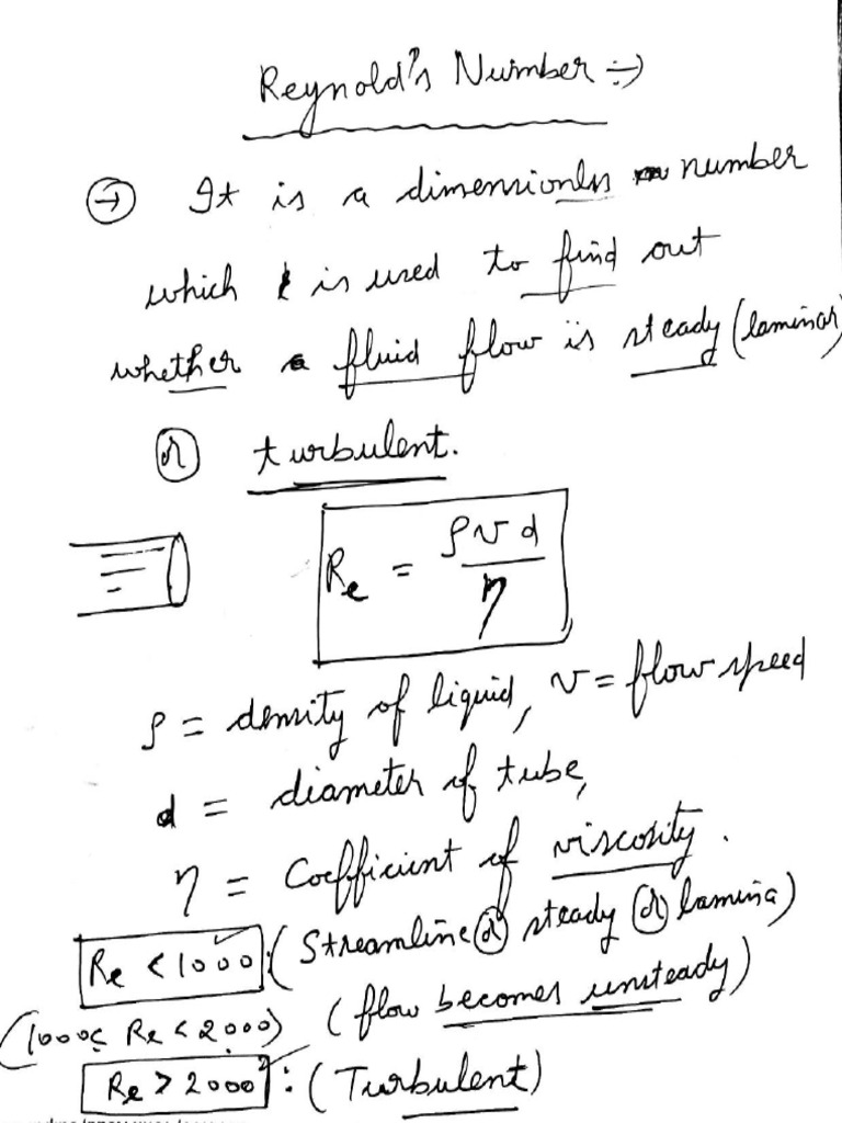Fluid ST Lec7 Reynold's Number and Examples-Min | PDF