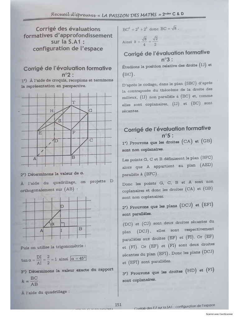 Math Corrigés Seconde | PDF