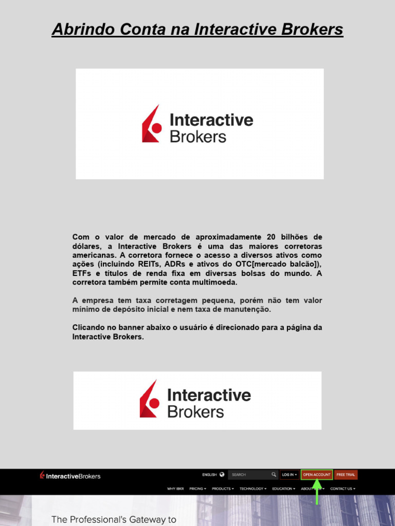 Tutorial Interactive Brokers | PDF | Investimentos | Mercado de balcão ...