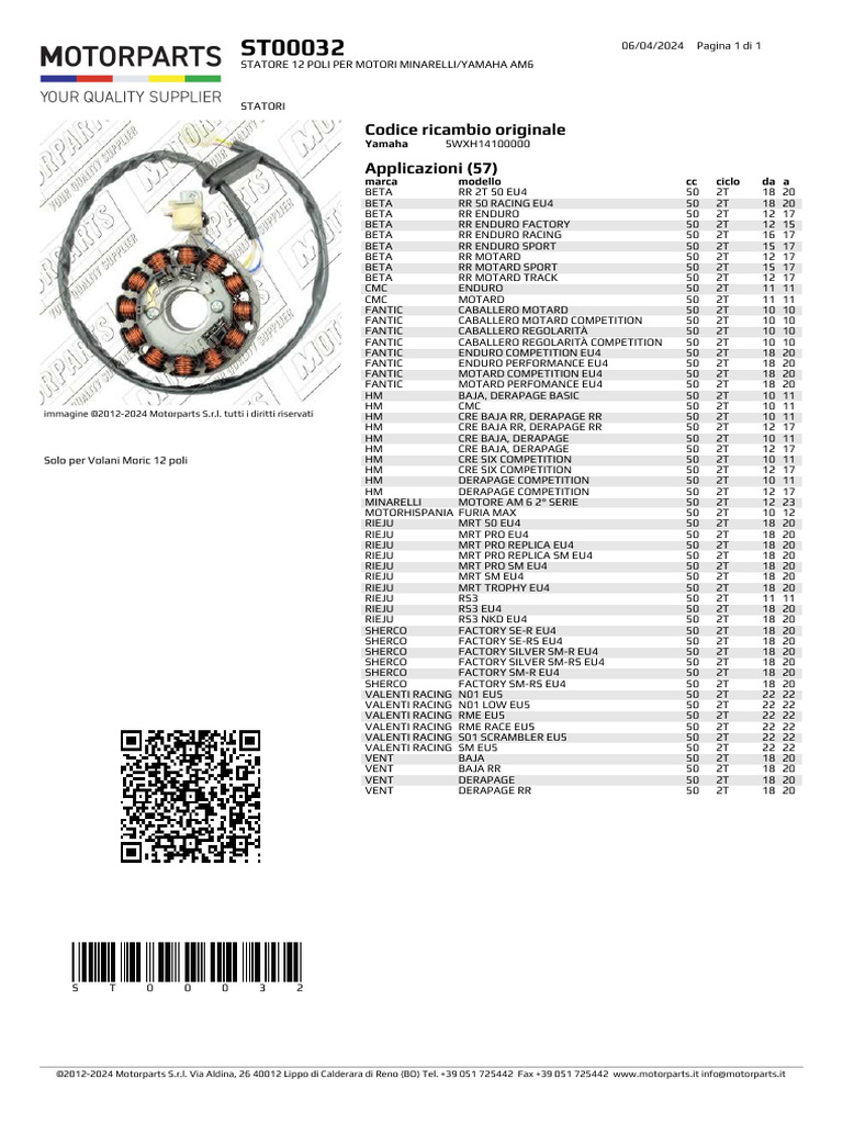 ST00032 Statori | PDF | Motorcycle Racing | Motor Vehicle