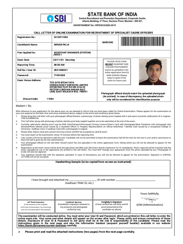 Recruitment of Specialist Cadre Officers On Regular Basis Advertisement ...