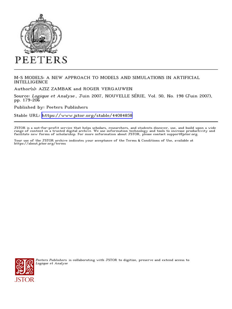 Aziz Zambak & Roger Vergauwen (2007) - M-S Models - A New Approach To ...