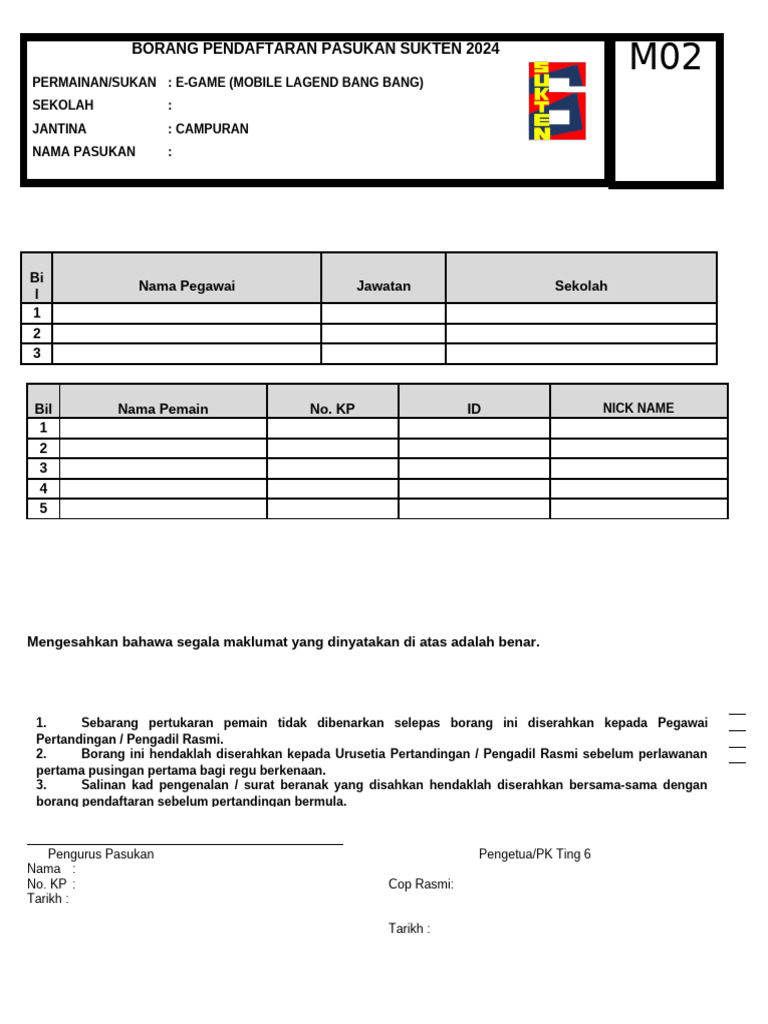 Borang e Game | PDF