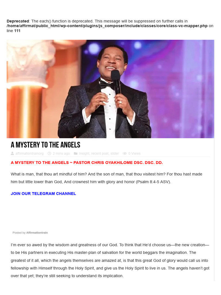 A Mystery To The Angels - Affirmation Train | PDF | Logos (Christianity ...