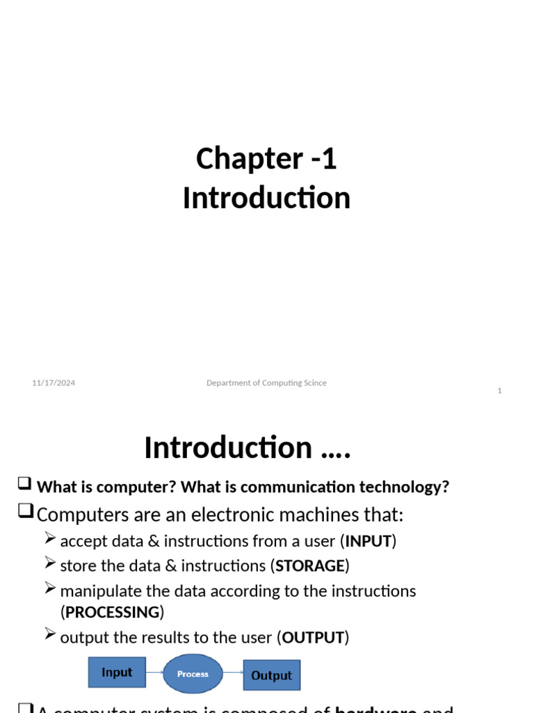 chapter 1 | PDF | Input/Output | Information And Communications Technology