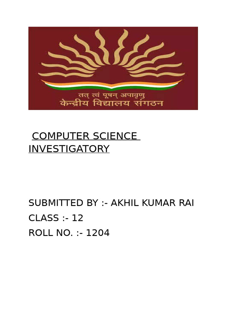 Computer Science Practical | PDF