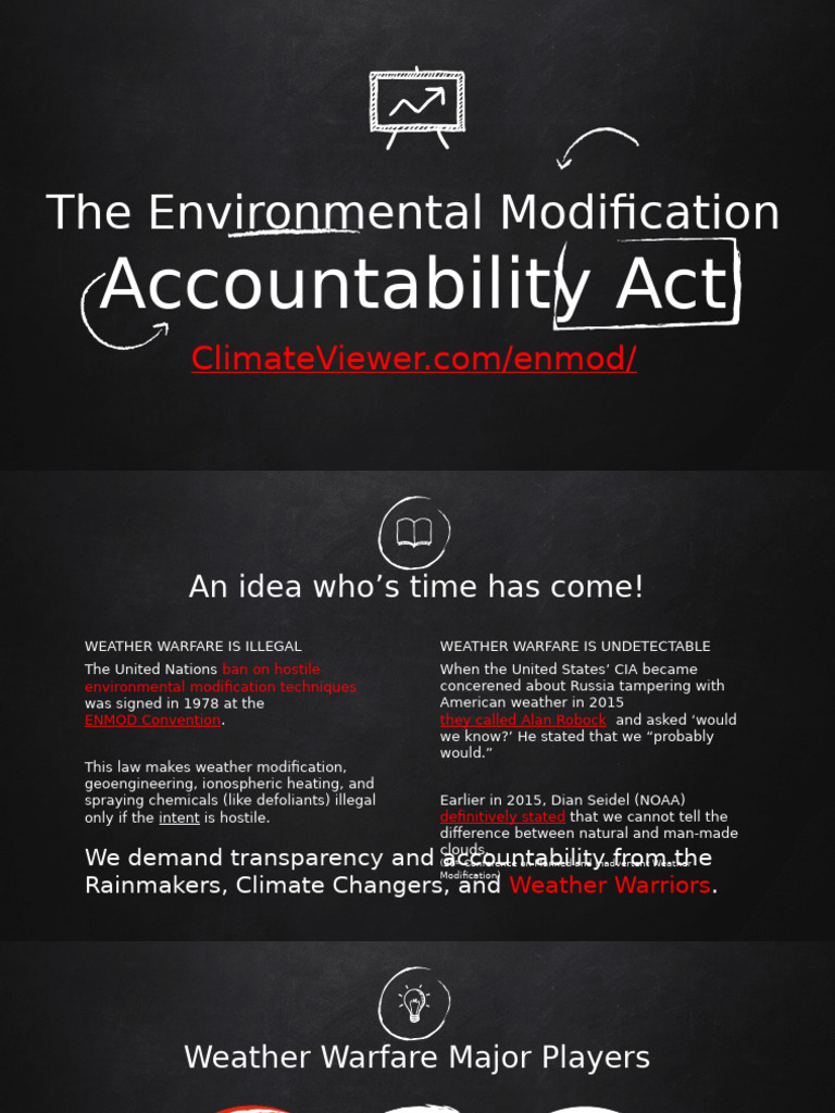 Environmental Modification Accountability Act Jim Lee Climateviewer ...