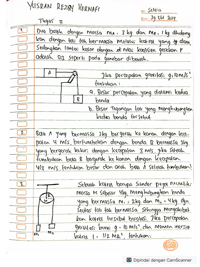 Yusran Rezqy Hernafi. Tugas Fisika | PDF