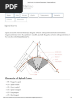 Spiral Curve Calculation Guide | PDF | Tangent | Angle