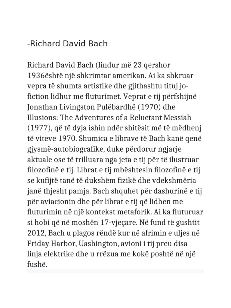 Richard David Bach + Foto Te Vlores | PDF