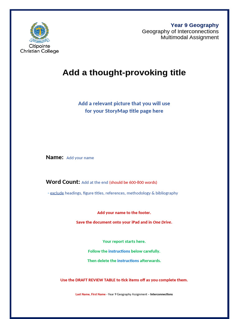 Year 9 Geography Interconnections Report | PDF | Information | Geography