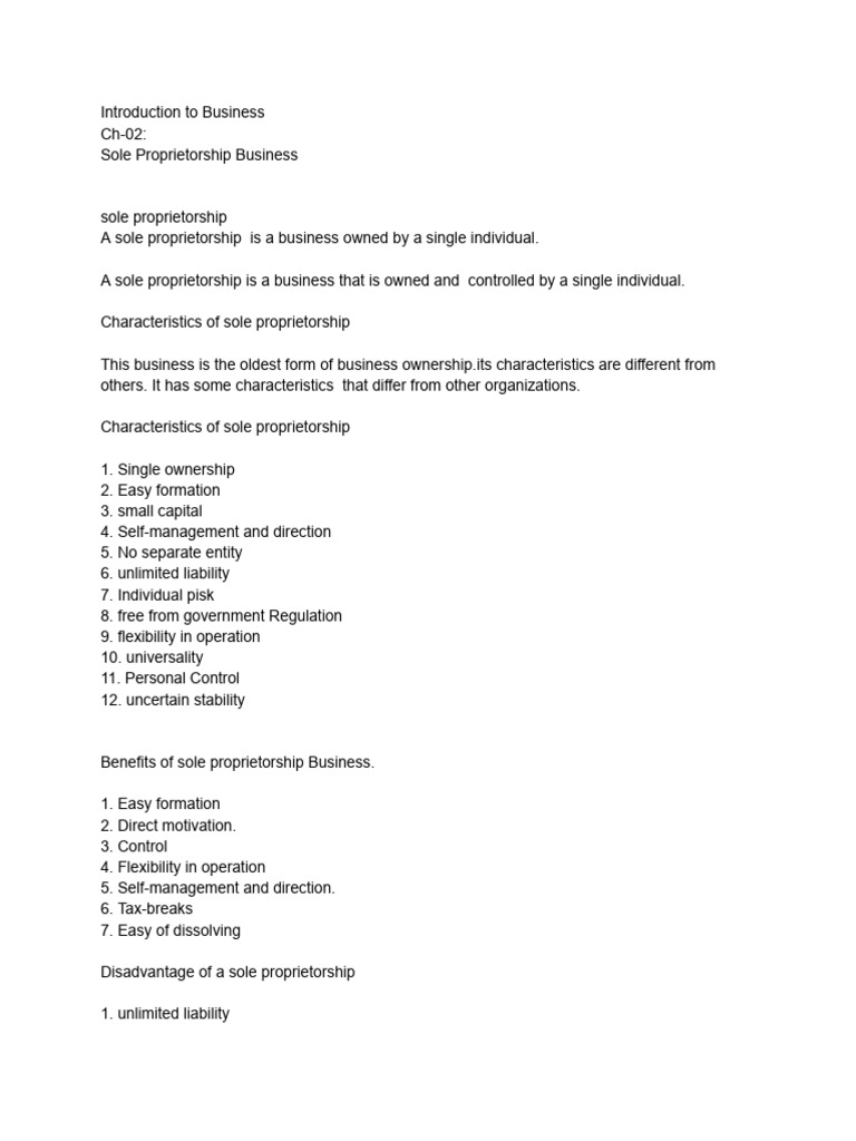 02.Ch 02 Introduction To Business | PDF