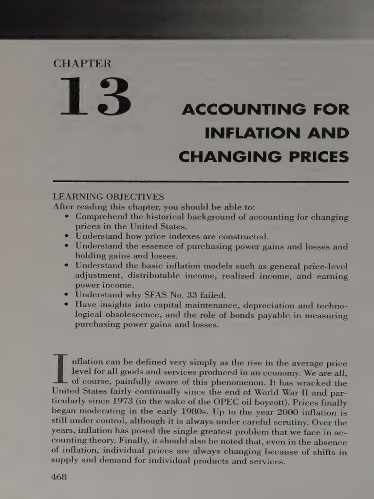 Accounting for Inflation and Prices | PDF | Valuation (Finance) | Price ...