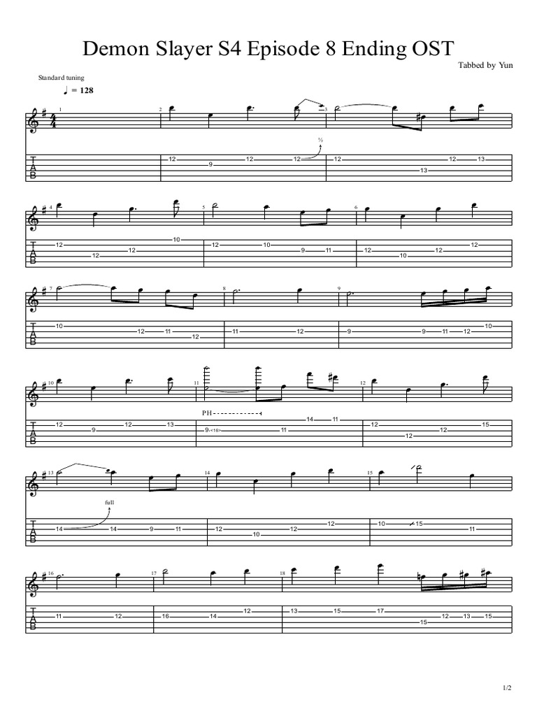 Demon Slayer S4 E8 Ending OST Tabs | PDF | Character Encoding | Encodings