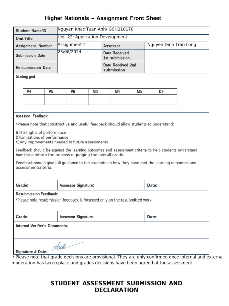 Assignment 2 Frontsheet - 7436 | PDF | Usability | Databases