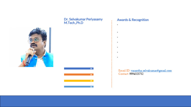 DR - Selvakumar Profile | PDF