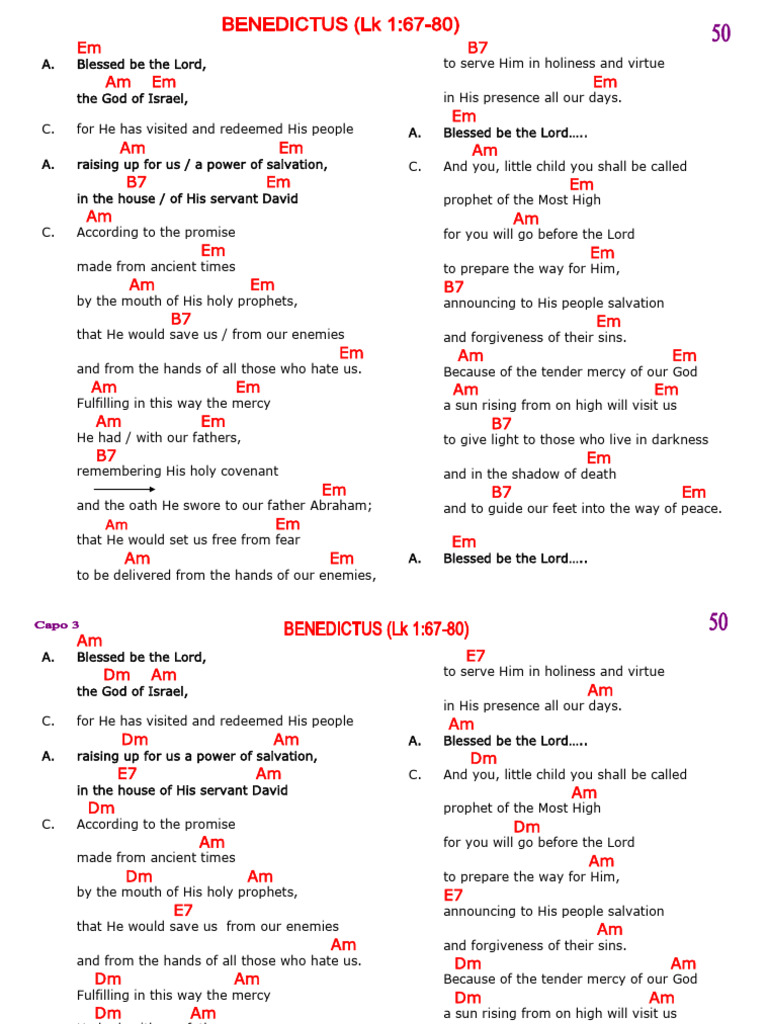 BENEDICTUS p50 | PDF | Mercy | Salvation
