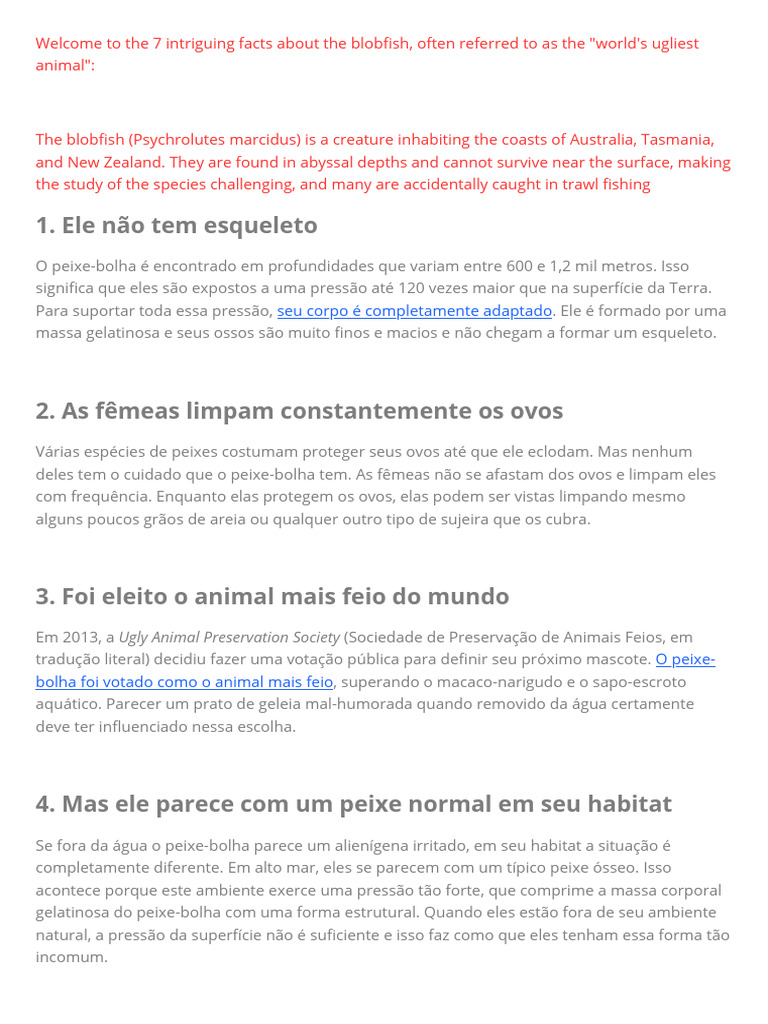 7 Fatos Interessantes Sobre o Peixe-Bolha, Muitas Vezes Referido Como o ...