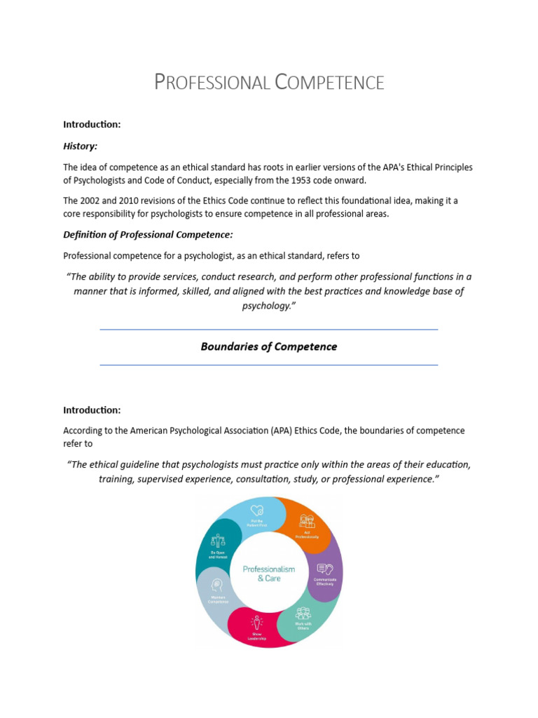 Boundaries of Competence in Psychology | PDF | American Psychological ...