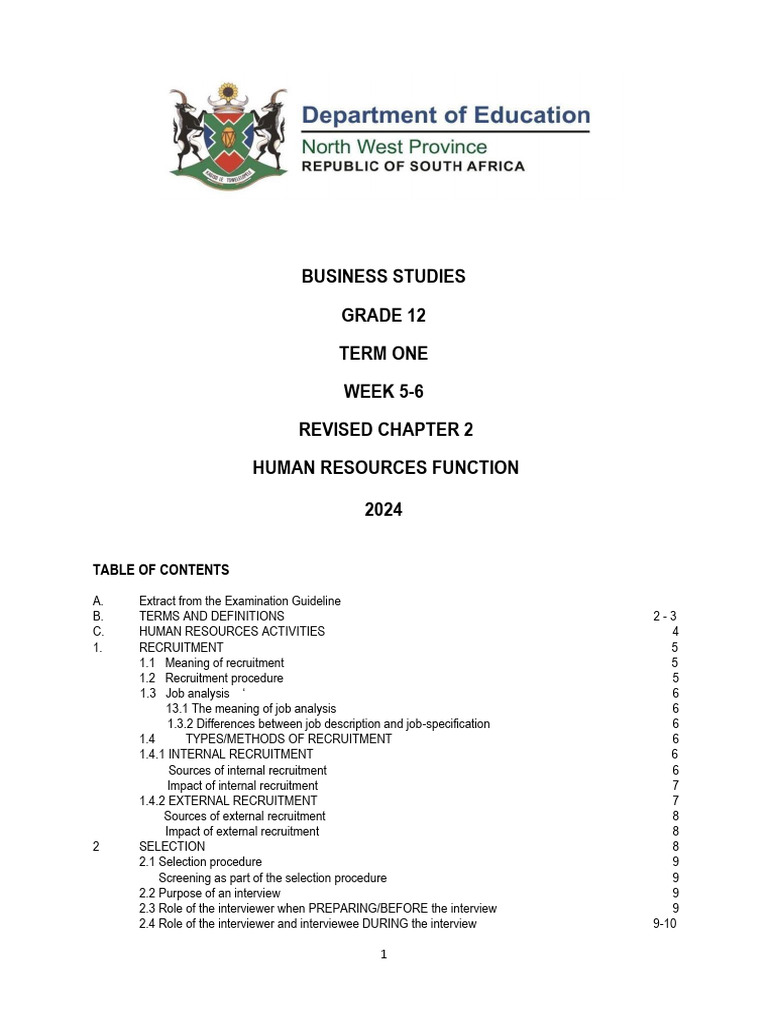 Human Resources Function Overview | PDF | Recruitment | Employment
