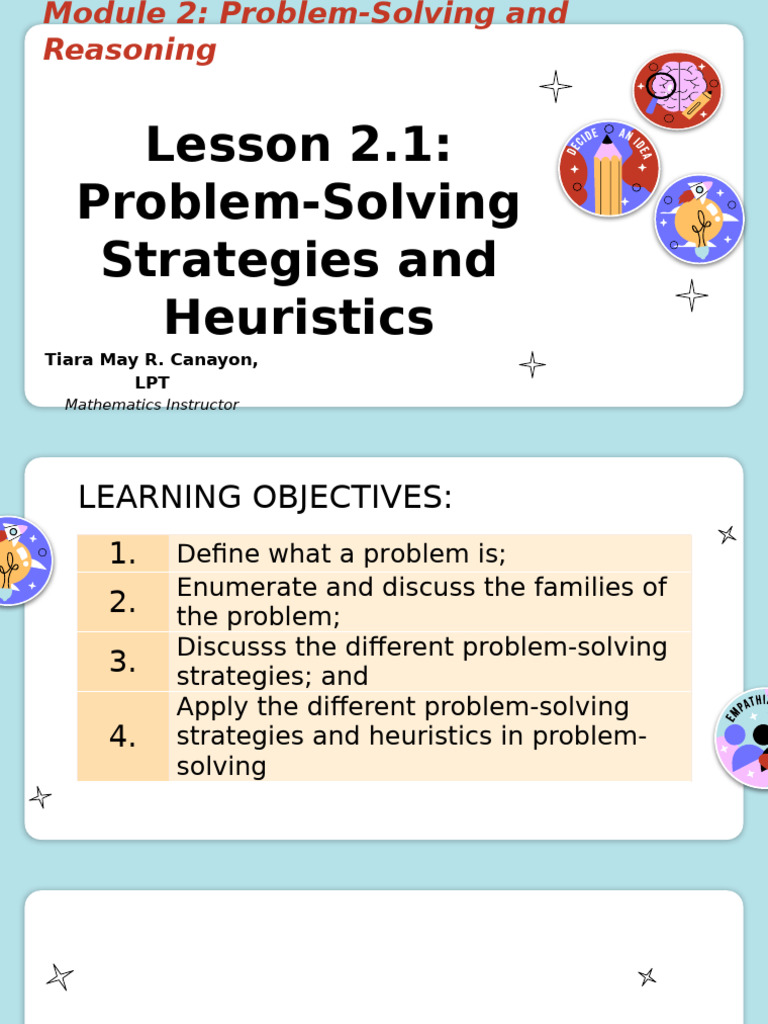 Module 2 Lesson 1 Autosaved 085728 | PDF | Mathematics | Cognition