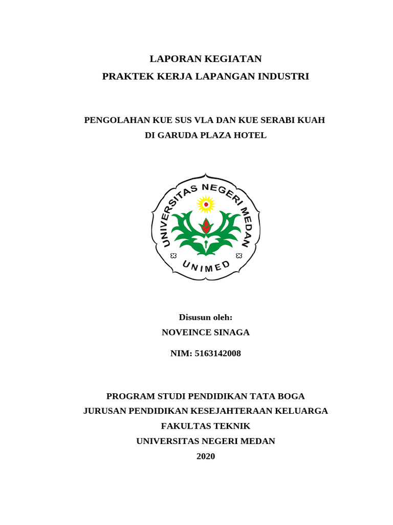 Laporan PKL Tata Boga di Hotel | PDF