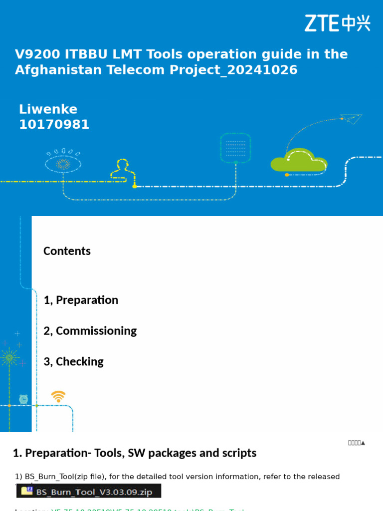 V9200 ITBBU LMT Tools Operation Guide in The Afghanistan Telecom Project - 20241026 | PDF ...