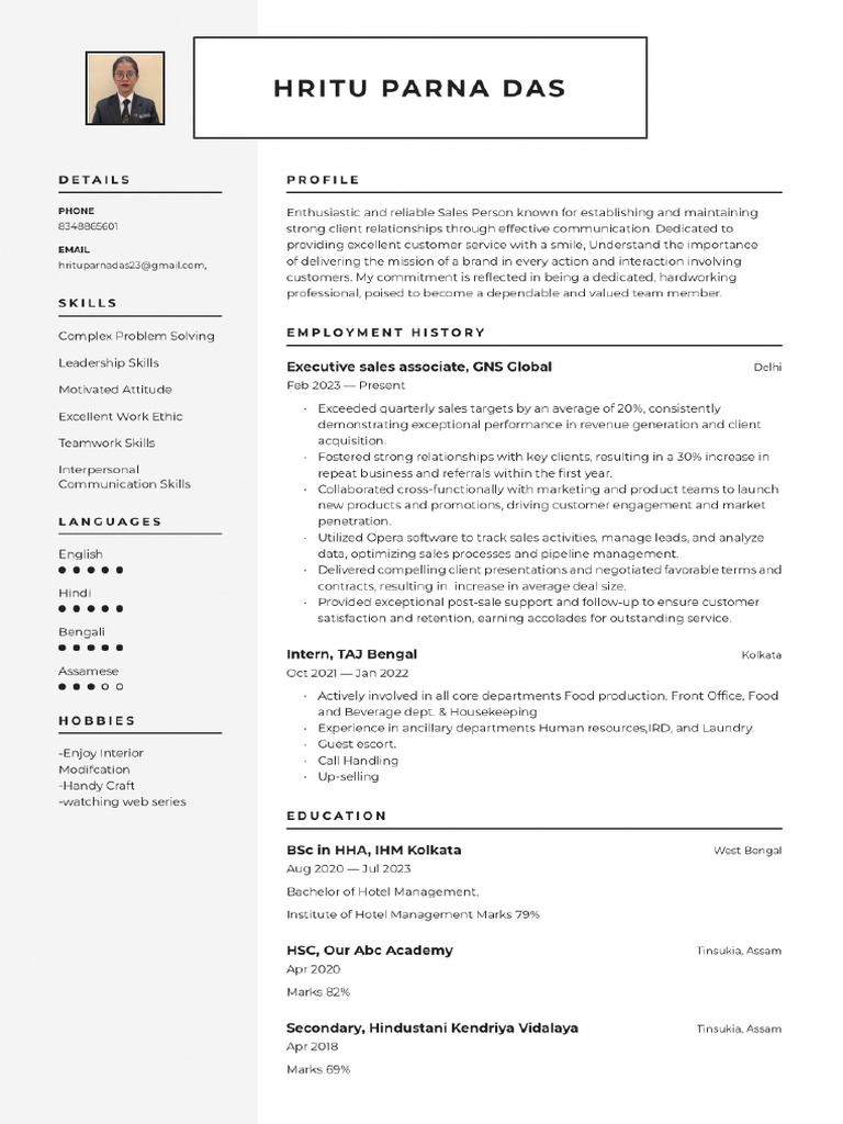 Hritu Parna Das CV | PDF