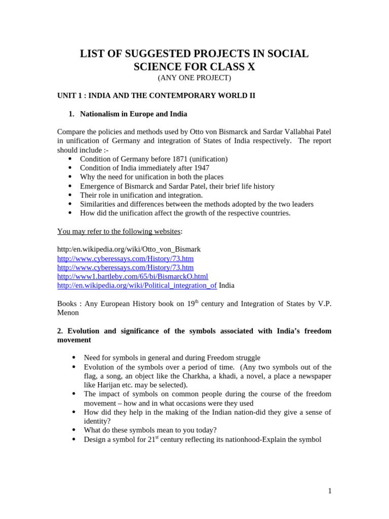 Suggested Projects in Social Sciences | PDF | Globalization | Emergency ...