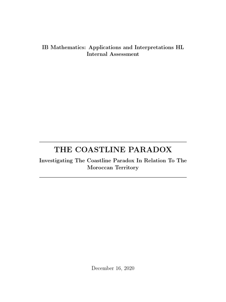 The Coastline Paradox | PDF | Fractal | Area