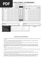 Volleyball Scoresheet | PDF