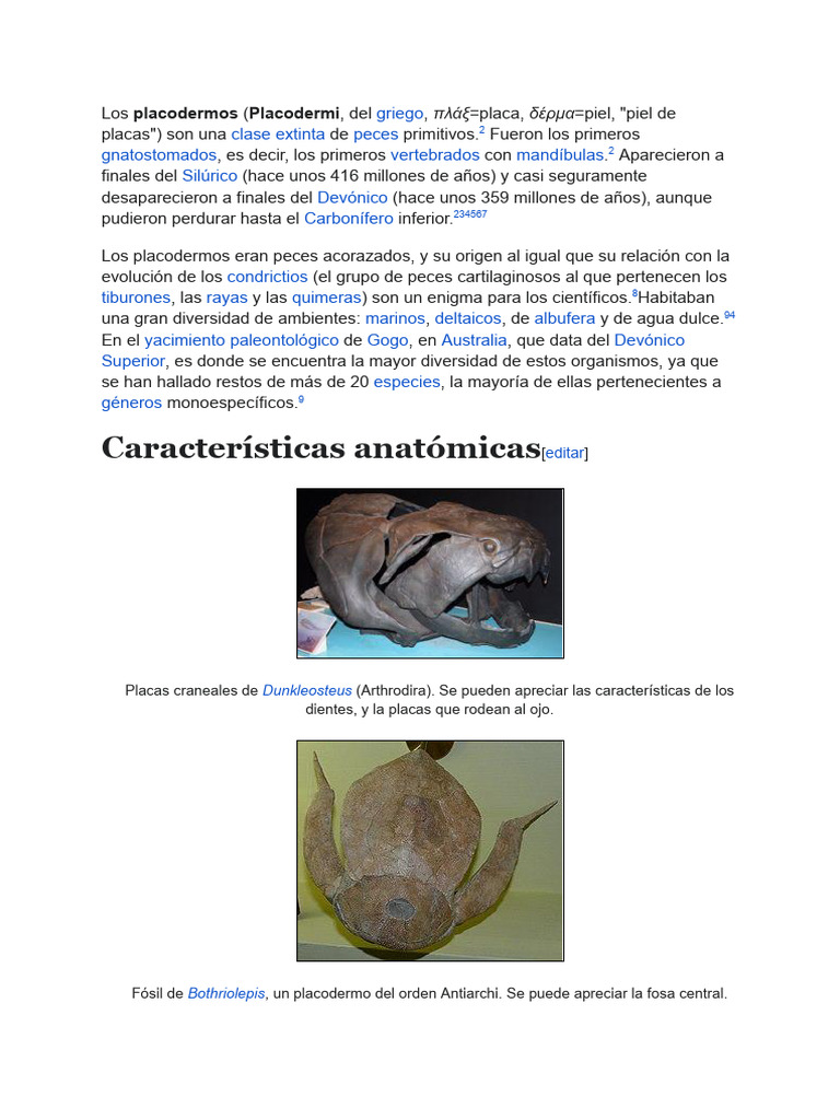 Placodermi | PDF | Ciencias sociales