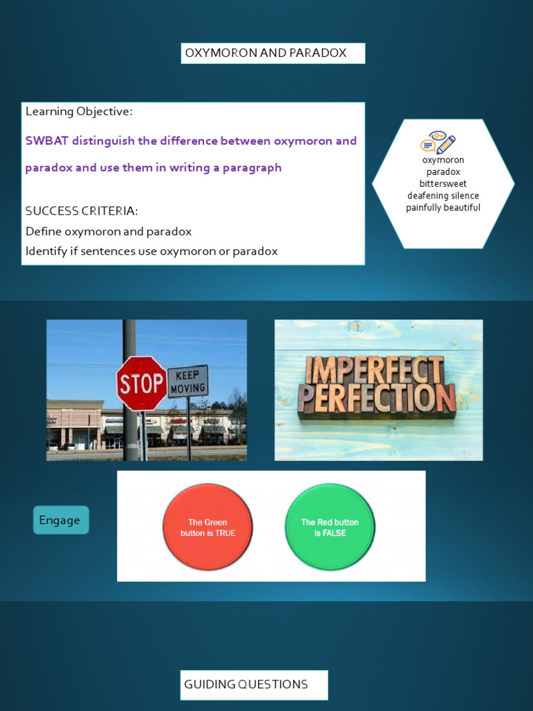 Oxymoron and Paradox | PDF | Paradox