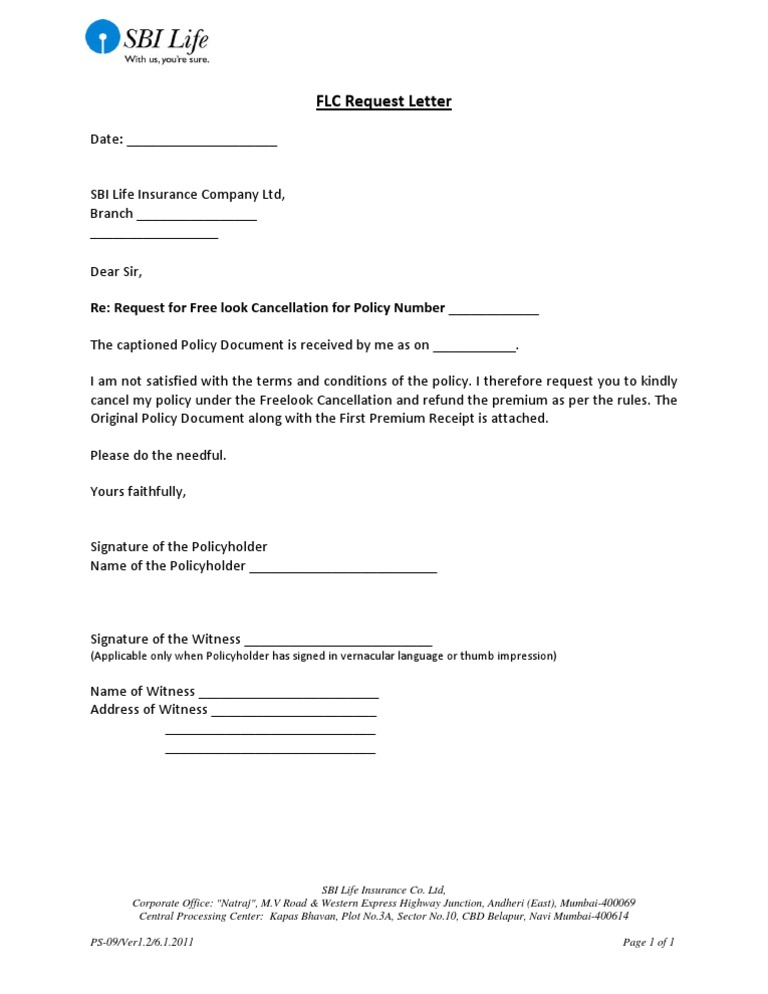 FLC Request Letter | PDF