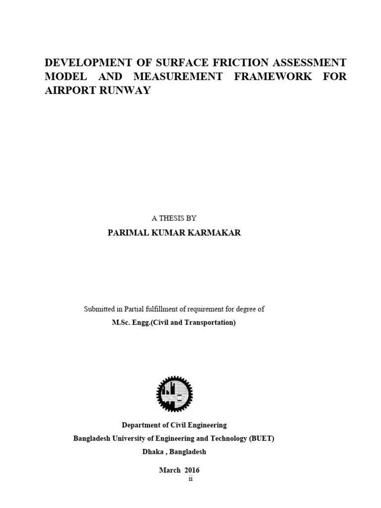 Full Thesis 10 | PDF | Friction | Runway