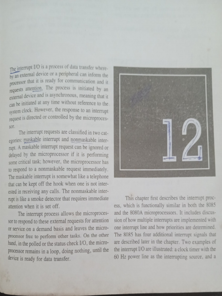 Understanding 8085/8080A Interrupts | PDF | Digital Electronics | Integrated Circuit