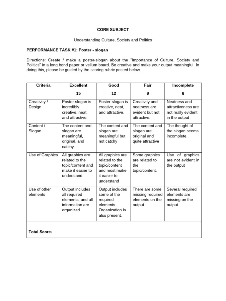 Performance Task 1 | PDF