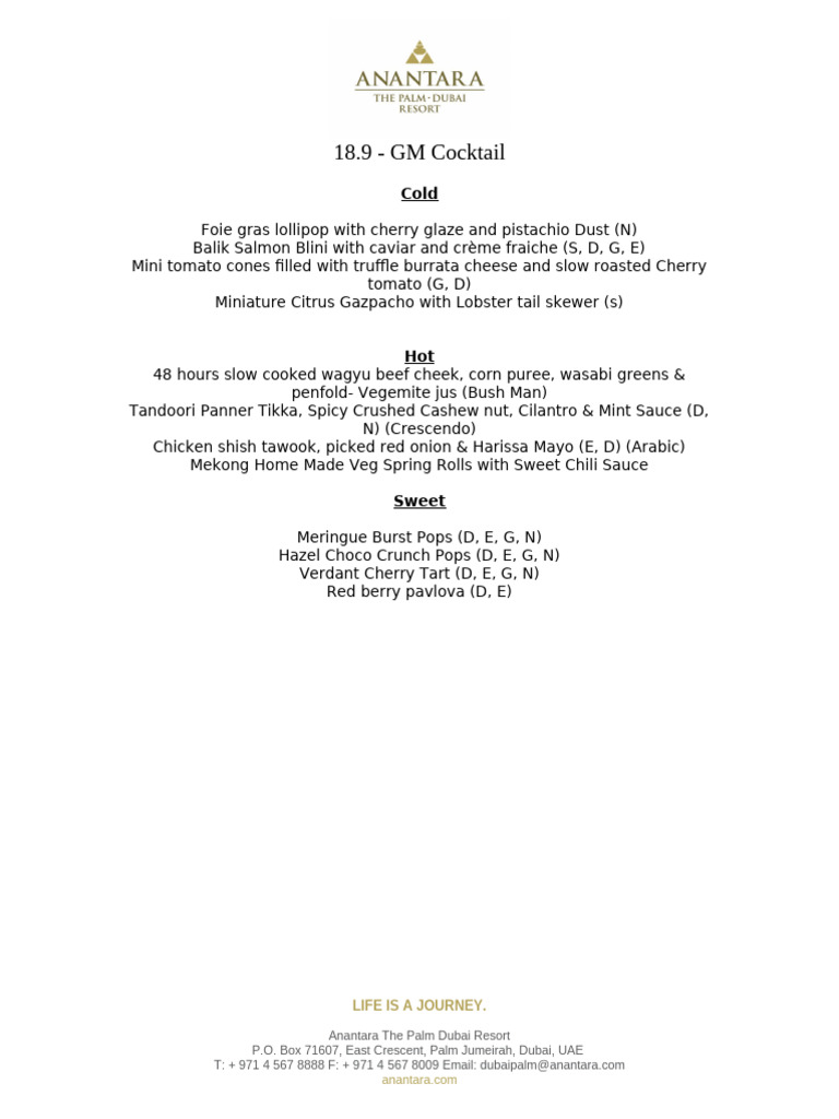 GM Cocktails Menu 18.9 | PDF
