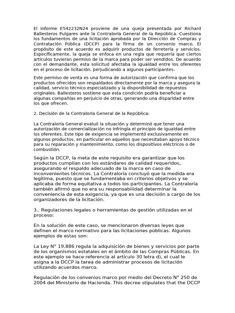 El Informe E542232N24 Proviene de Una Queja Presentada Por Richard ...